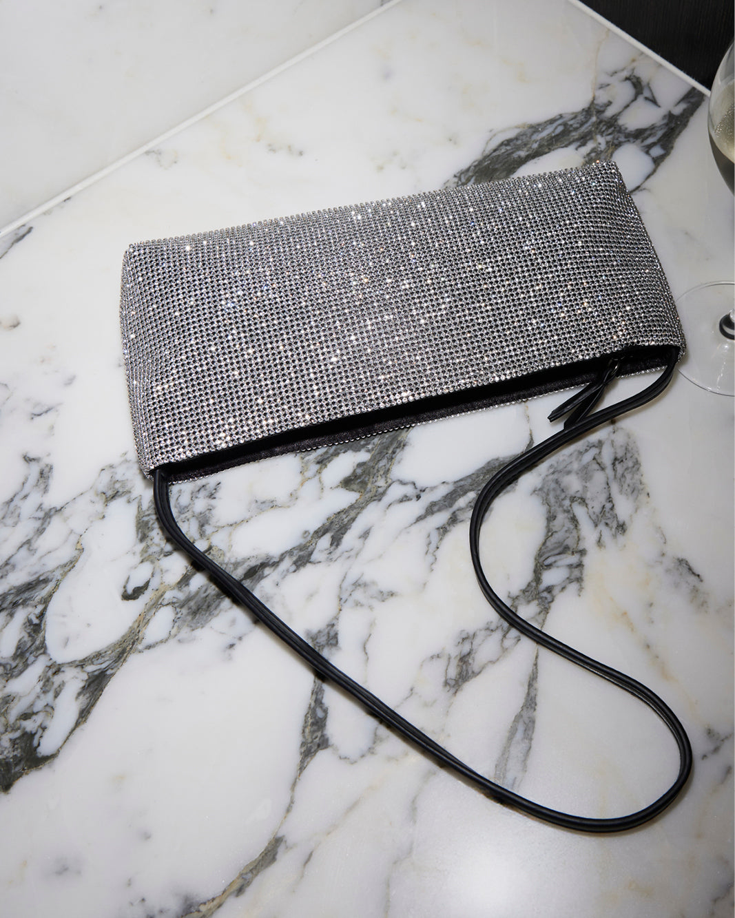 SOPHIA SHOULDER BAG - SILVER-DIAMANTE-Handbags-BILLINI USA